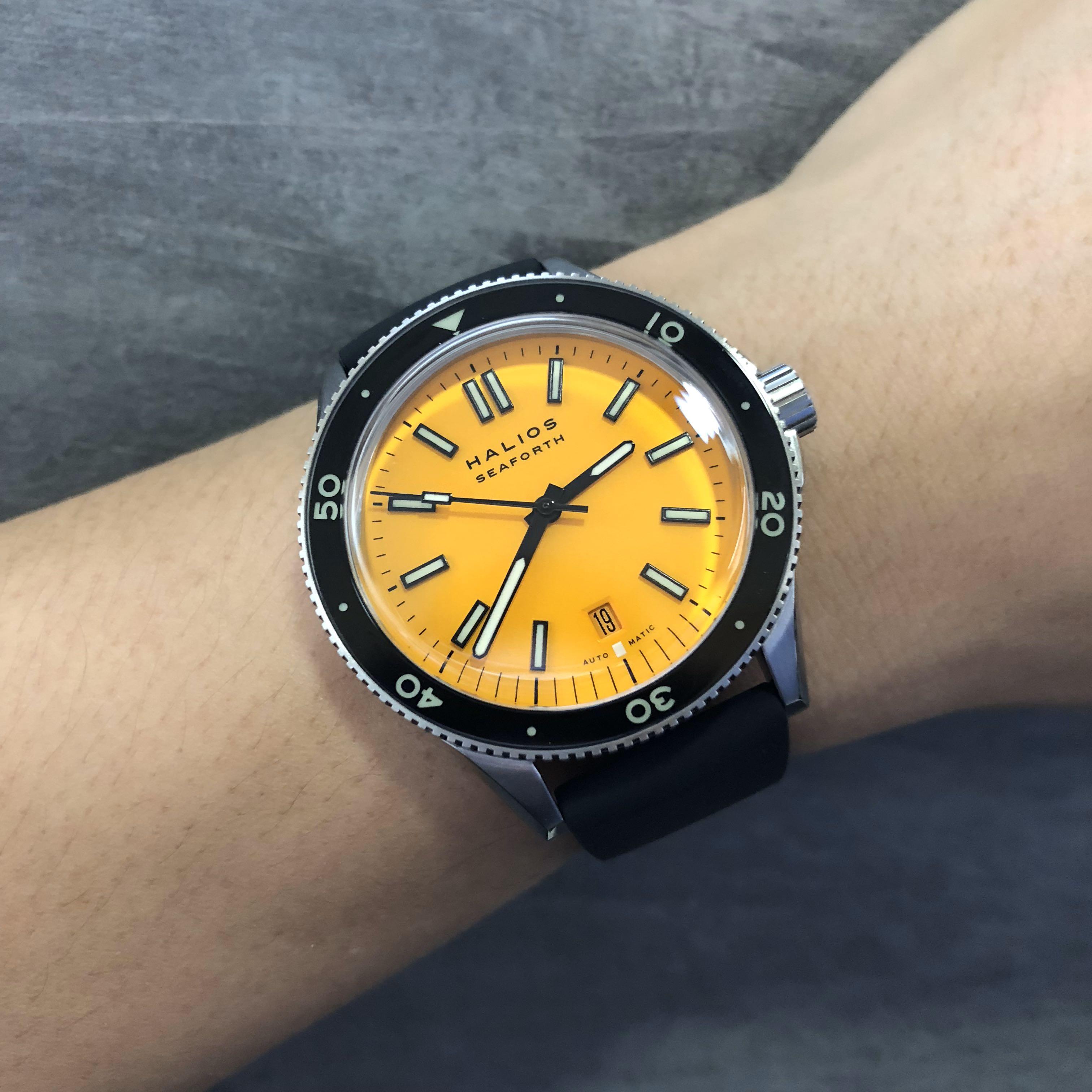 Mint Halios Bahama Yellow Seaforth, Luxury, Watches on Carousell