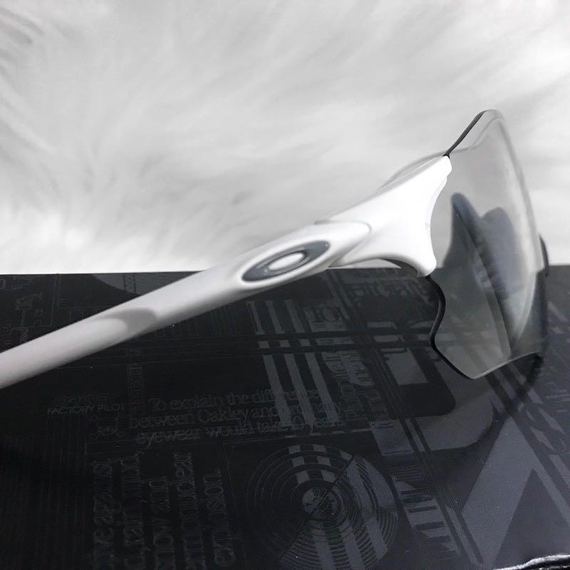 OAKLEY EVZERO PATH MATTE WHITE With CLEAR IRIDIUM PHOTOCHROMIC, Men's ...