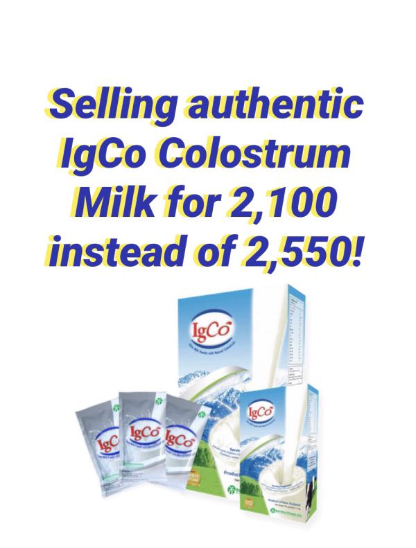 ORIGINAL IgCo Colostrum Milk, Health & Nutrition, Health Supplements ...