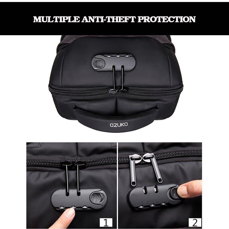 Ozuko waterproofs anti theft laptop backpack, Men's Fashion, Bags ...