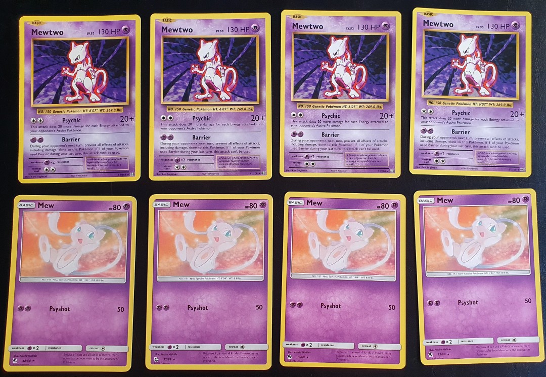 Pokemon mew and mewtwo, Toys & Games, Board Games & Cards on Carousell