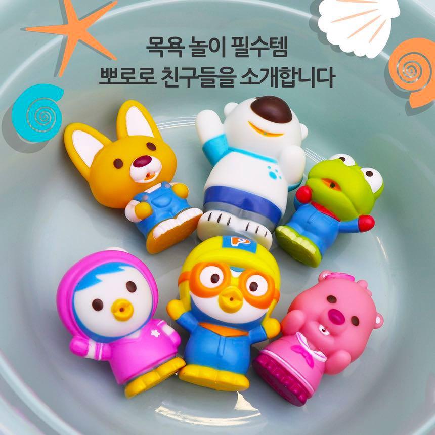 Pororo and Friends - Mini Water Gun 6pcs (Korean Bath Toy), Hobbies ...