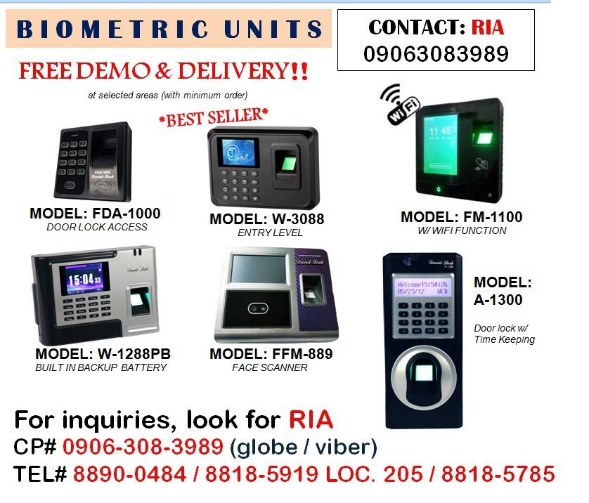 RFID Card, Biometrics, fingerprint, face recognition, face scanner, door lock access, Bundy ...