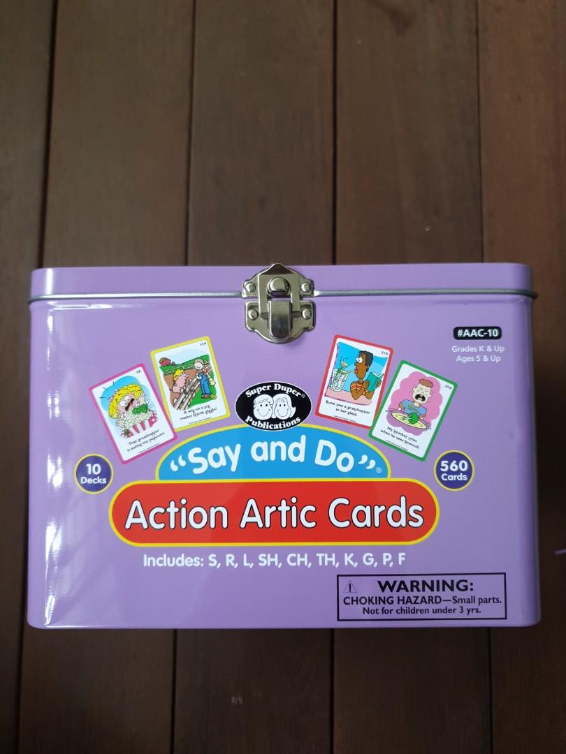 Say and Do Action Artic Flash Cards For Articulation and Language/Flash ...