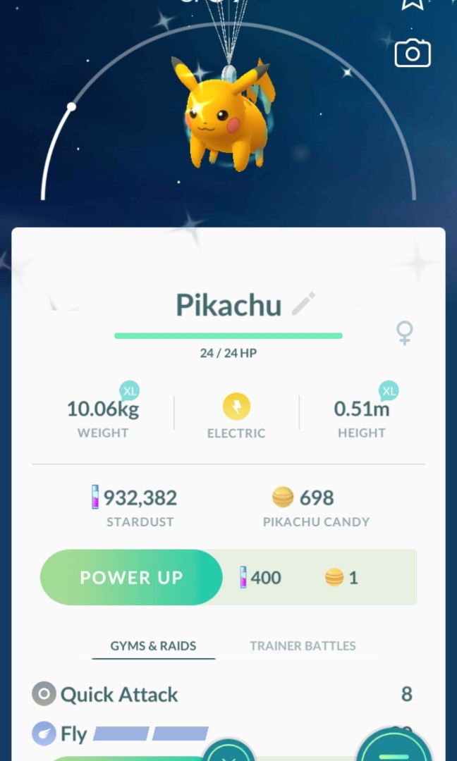 Shiny flying pikachu, Hobbies & Toys, Toys & Games on Carousell