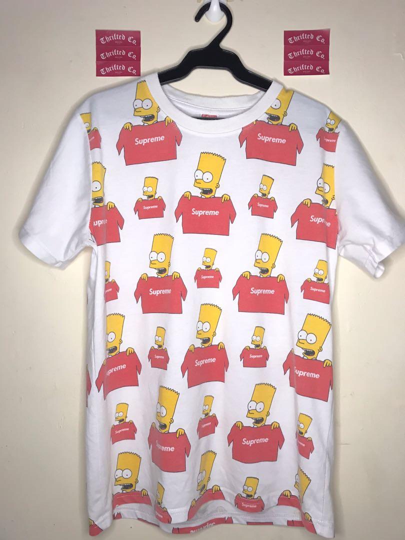 Supreme x Bart Simpsons, Men's Fashion, Tops & Sets, Formal Shirts on ...
