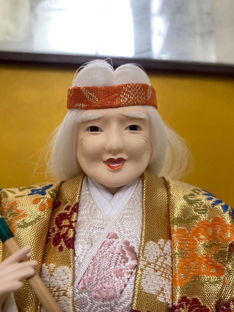 Takasago japanese dolls (symbol of longevity) with glass box, Hobbies ...