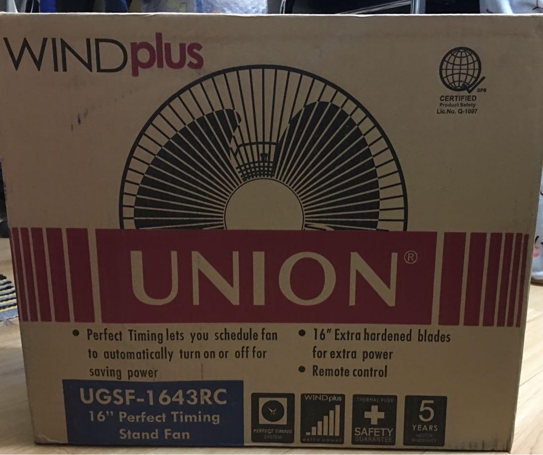 Union WindPlus Electric Stand Fan, Furniture & Home Living, Lighting ...