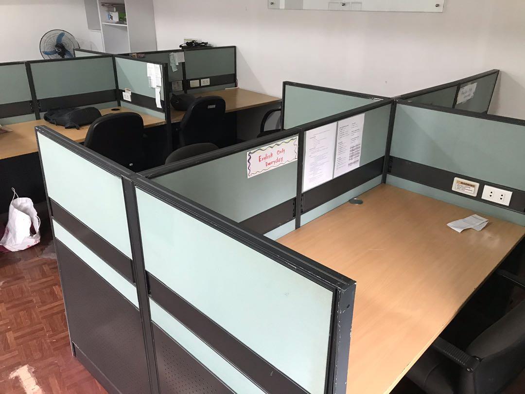 10 Office Partition Table, Furniture & Home Living, Office Furniture ...