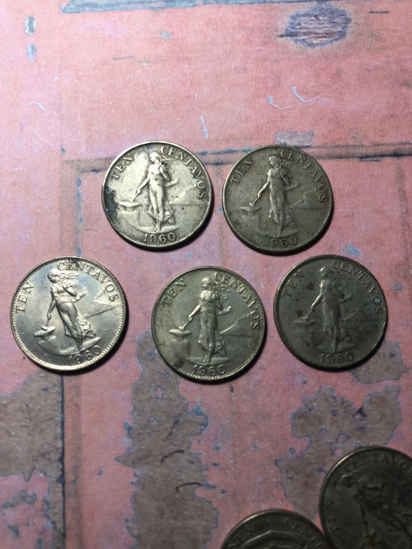 1960 Old Coin Philippine 10 Centavo coins, Hobbies & Toys, Memorabilia ...