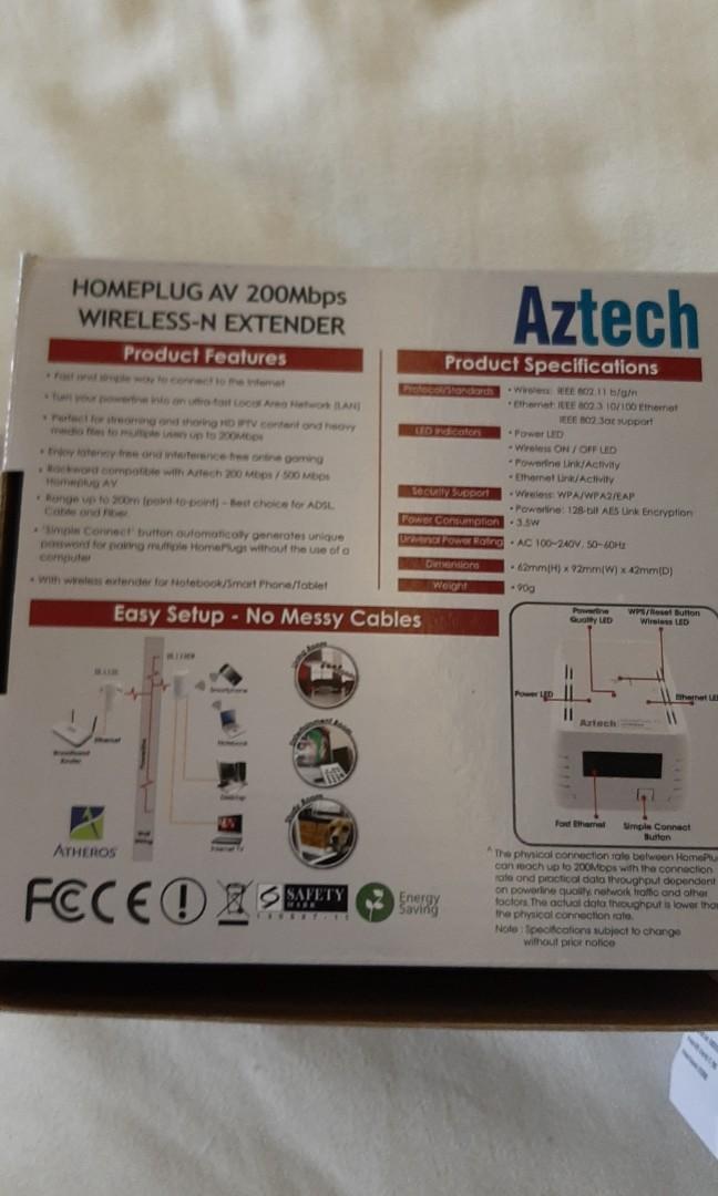 Aztech wireless N extender, Electronics, Computer Parts & Accessories ...