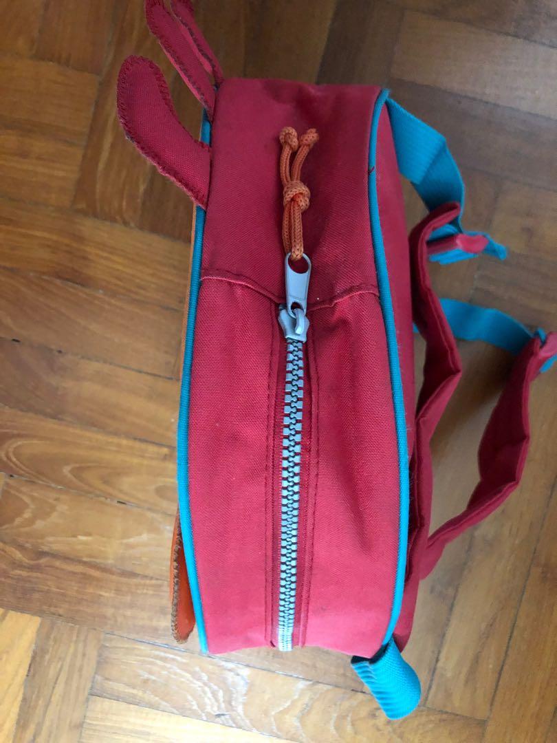 Child Crab backpack with zip, Babies & Kids, Infant Playtime on Carousell