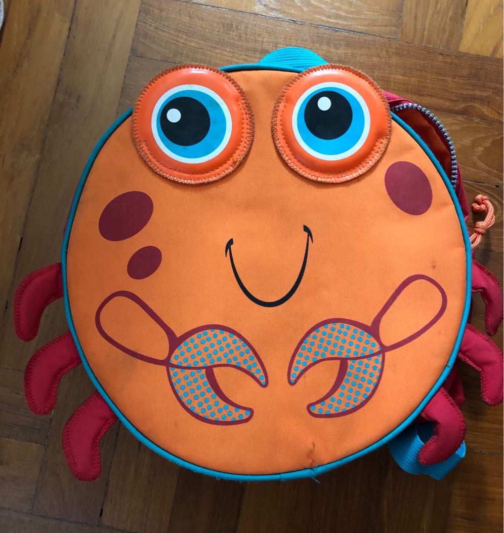 Child Crab backpack with zip, Babies & Kids, Infant Playtime on Carousell
