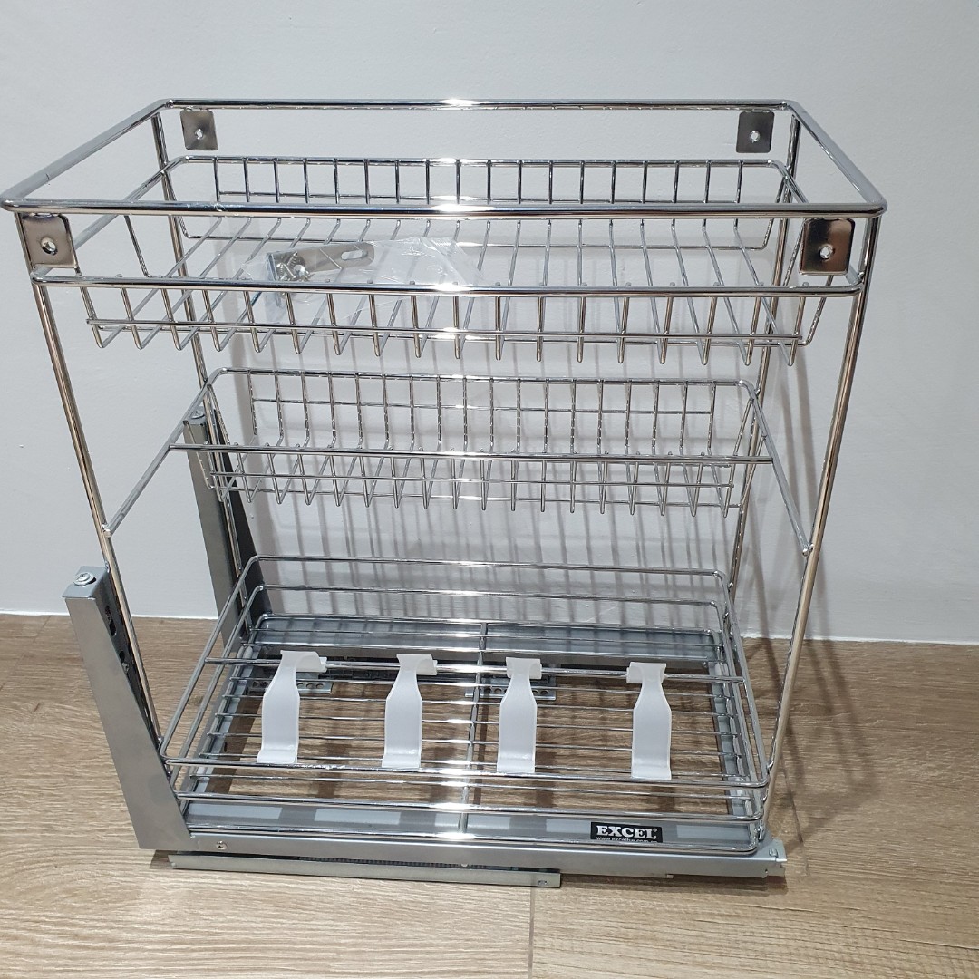 EXCEL 3 TIER KITCHEN DRAWER BASKET, Furniture & Home Living ...