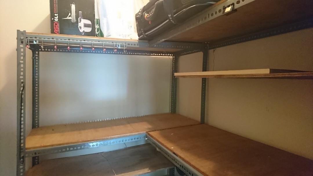 L-shaped Heavy duty metal storage rack, Furniture, Shelves & Drawers on ...