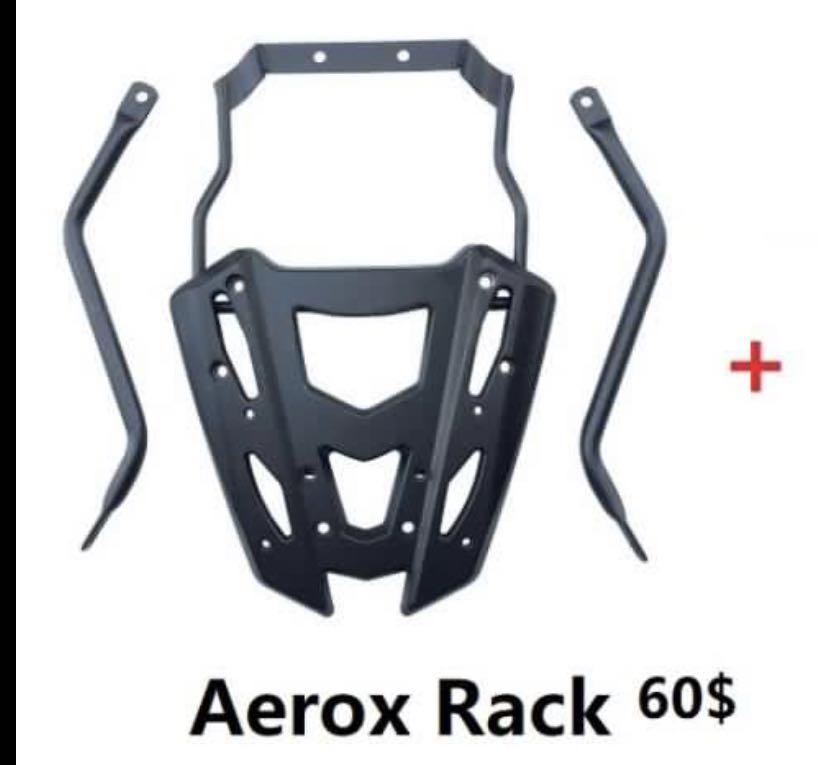 Heavy duty Yamaha Aerox Rack+ TOP Box, Motorcycles, Motorcycle ...