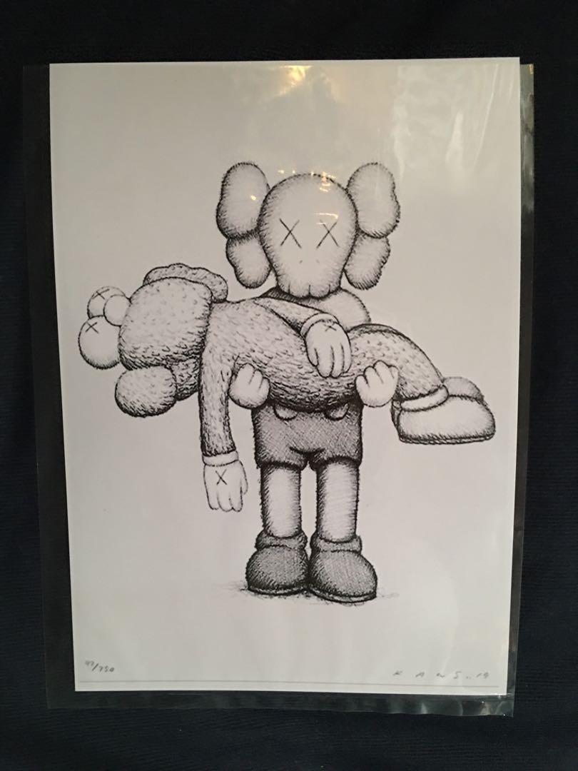 KAWS digital art print in 220 gsm paper, Hobbies & Toys, Stationary ...