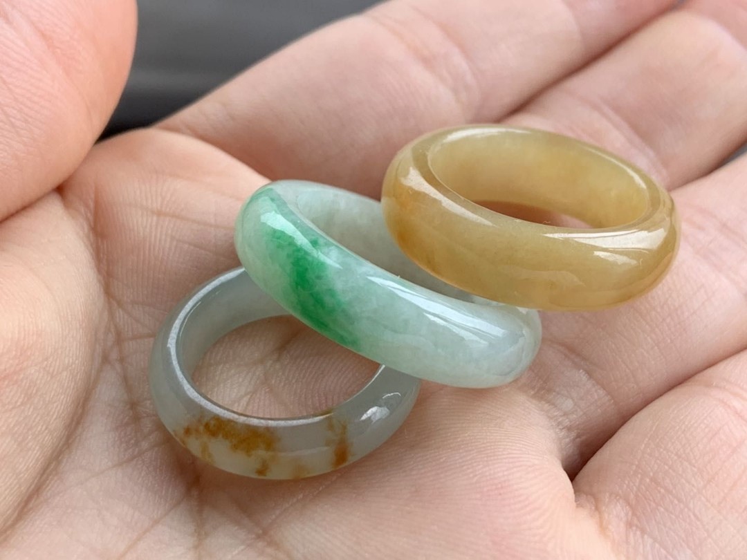 New Jade Jadeite Type A Rings, Women's Fashion, Jewelry & Organisers ...