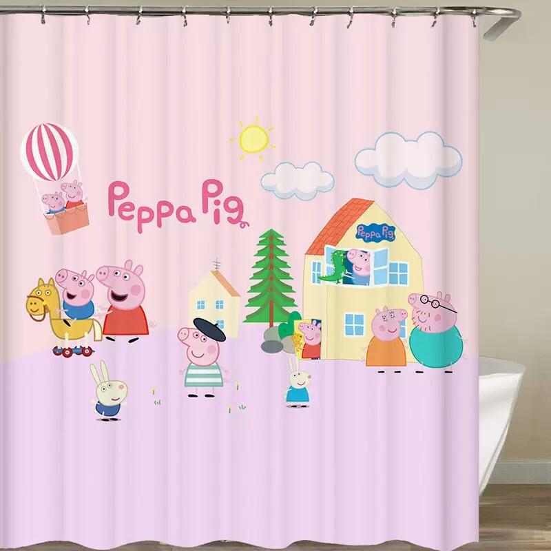 Peppa Pig shower curtain, 興趣及遊戲, 手作＆自家設計, 文具及工藝 - 節日佈置及裝飾 - Carousell