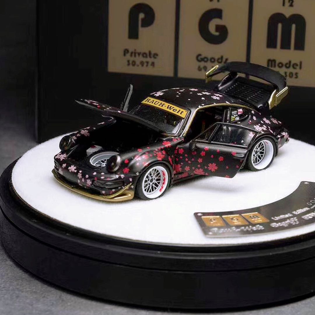 PGM Model: 1/64 Rauh-Welt Porsche RWB 964 Black Cherry Blossom (Luxury ...