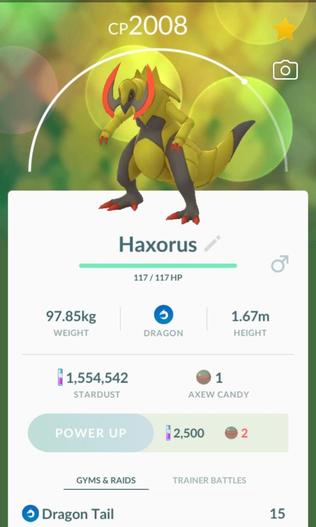 haxorus pokemon card shiny