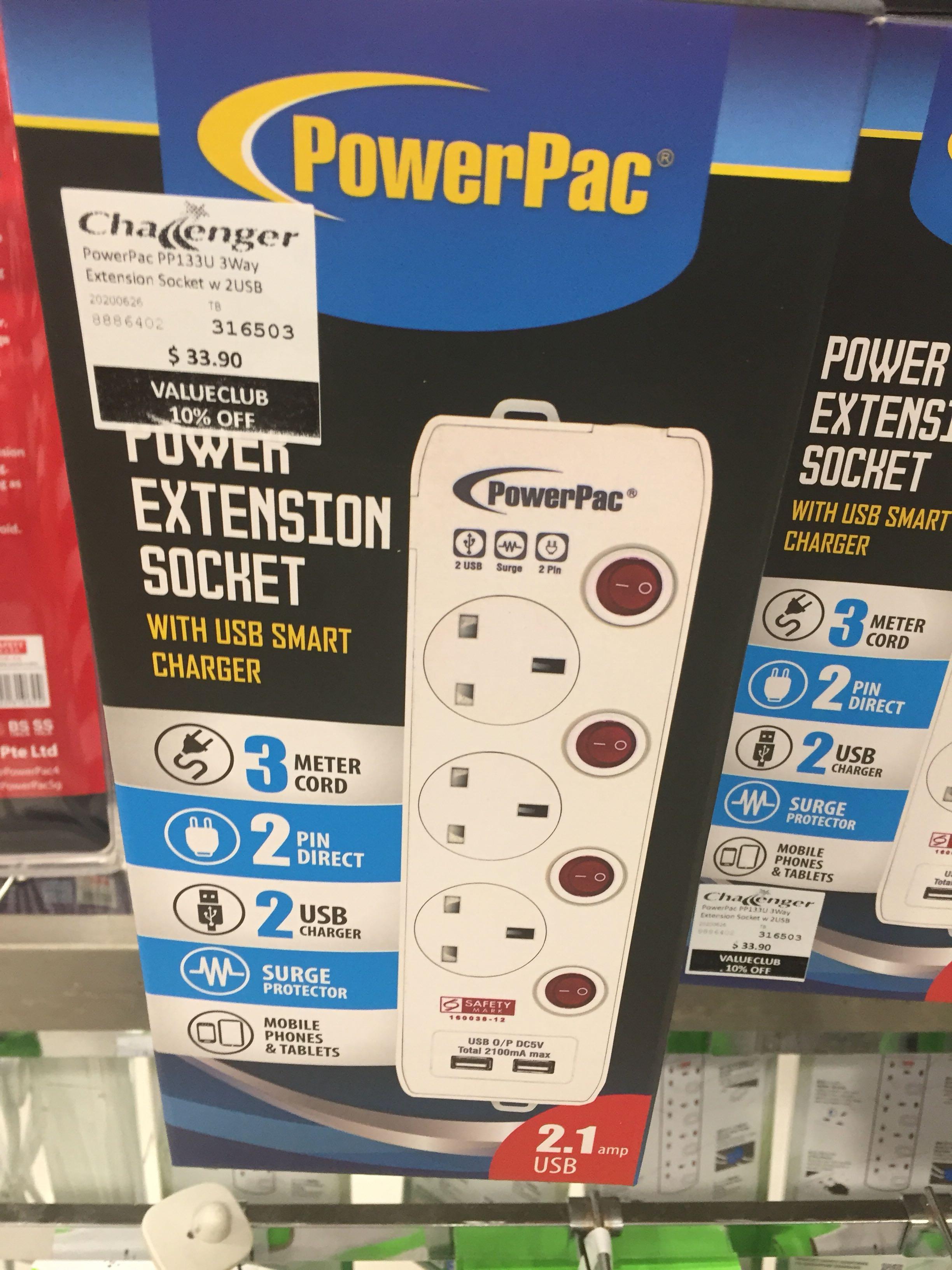 Powerpac Extension, TV & Home Appliances, Electrical, Adaptors ...