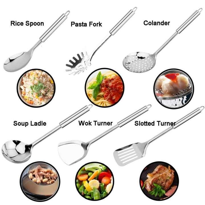 Premium Export Quality Stainless Steel Kitchen Ladle Luxury Set, TV ...