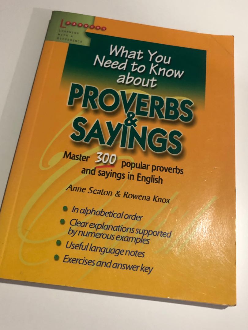 Proverbs and Sayings Book, Hobbies & Toys, Books & Magazines ...