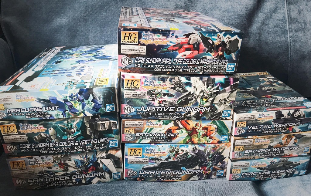 Re:rise 系列核心高達 Full Set (獨欠火星武) Core Gundam (水星1+武, 金星2+武, 地球3, 火星4, 木星 ...