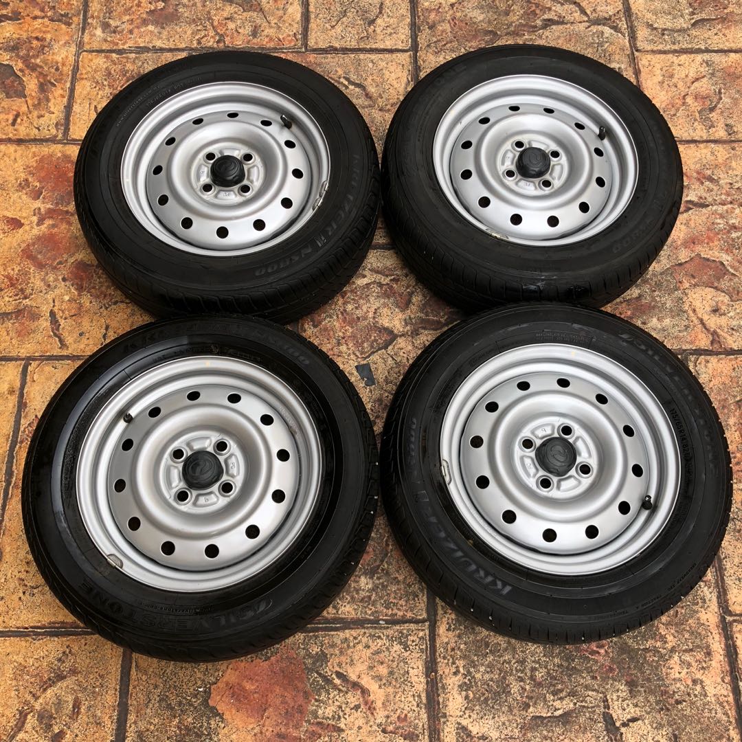 Rim standart axia siap tayar 90%, Auto Accessories on Carousell
