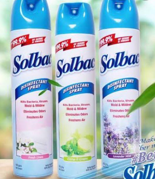 Solbac Disinfectant Spray, Everything Else, Looking For on Carousell