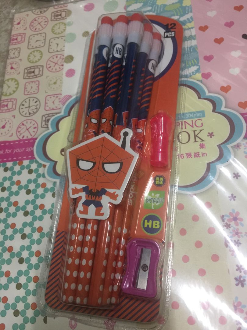 Spider-Man pencil set, Hobbies & Toys, Stationary & Craft, Other ...