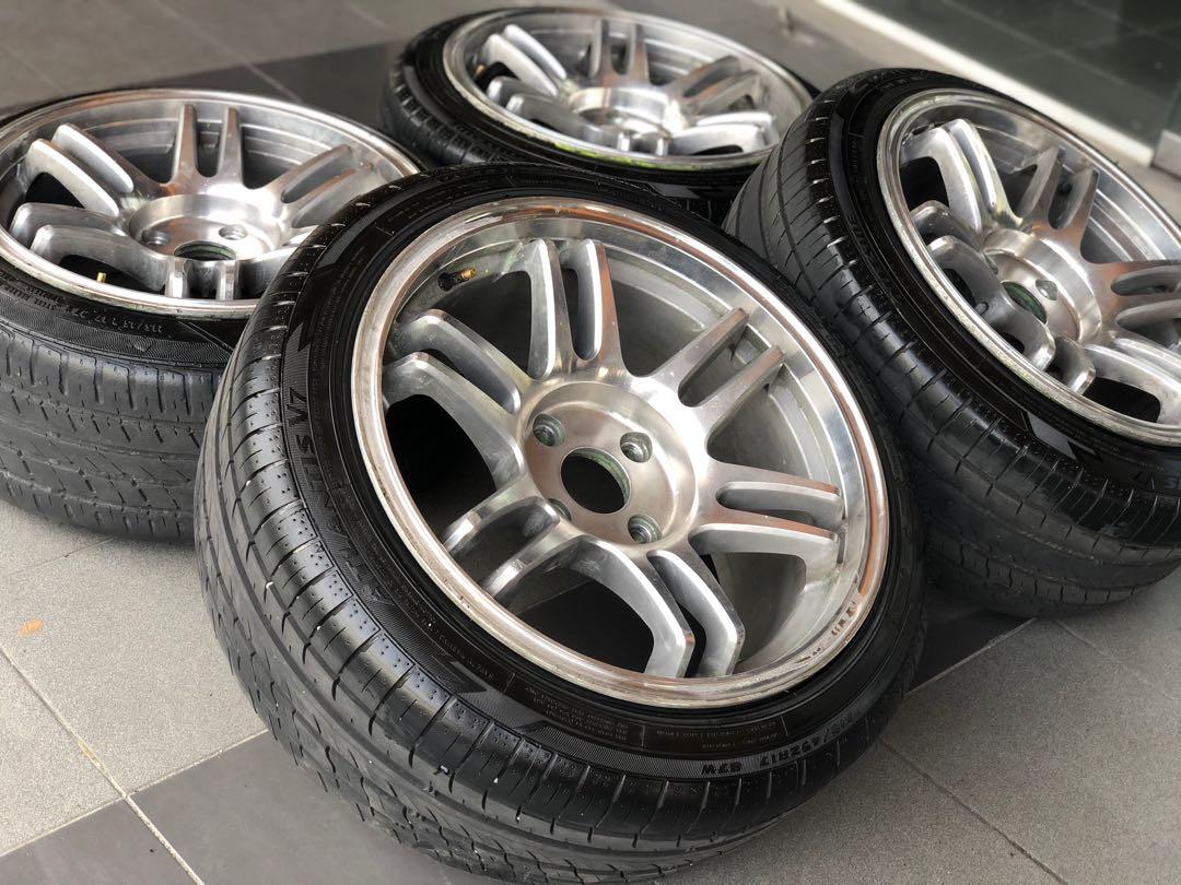 Sport Rim Enkei RPF1 Rota 17x9jj pcd114, Auto Accessories on Carousell