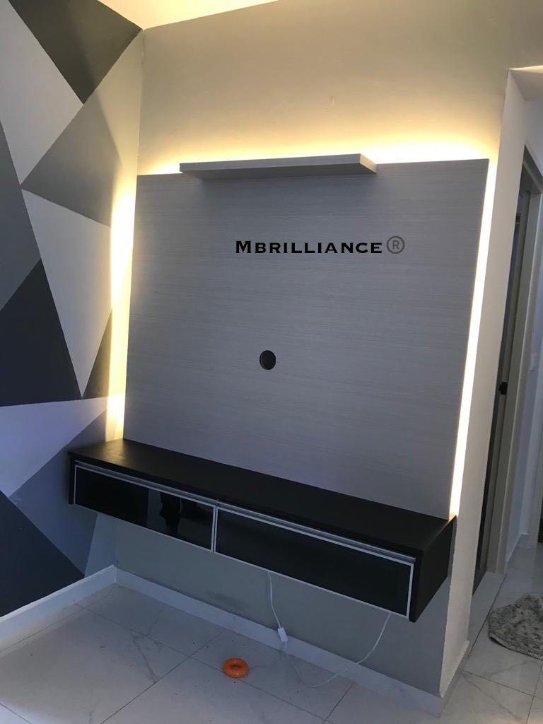 Tv console feature wall custom made, Furniture & Home Living, Furniture ...