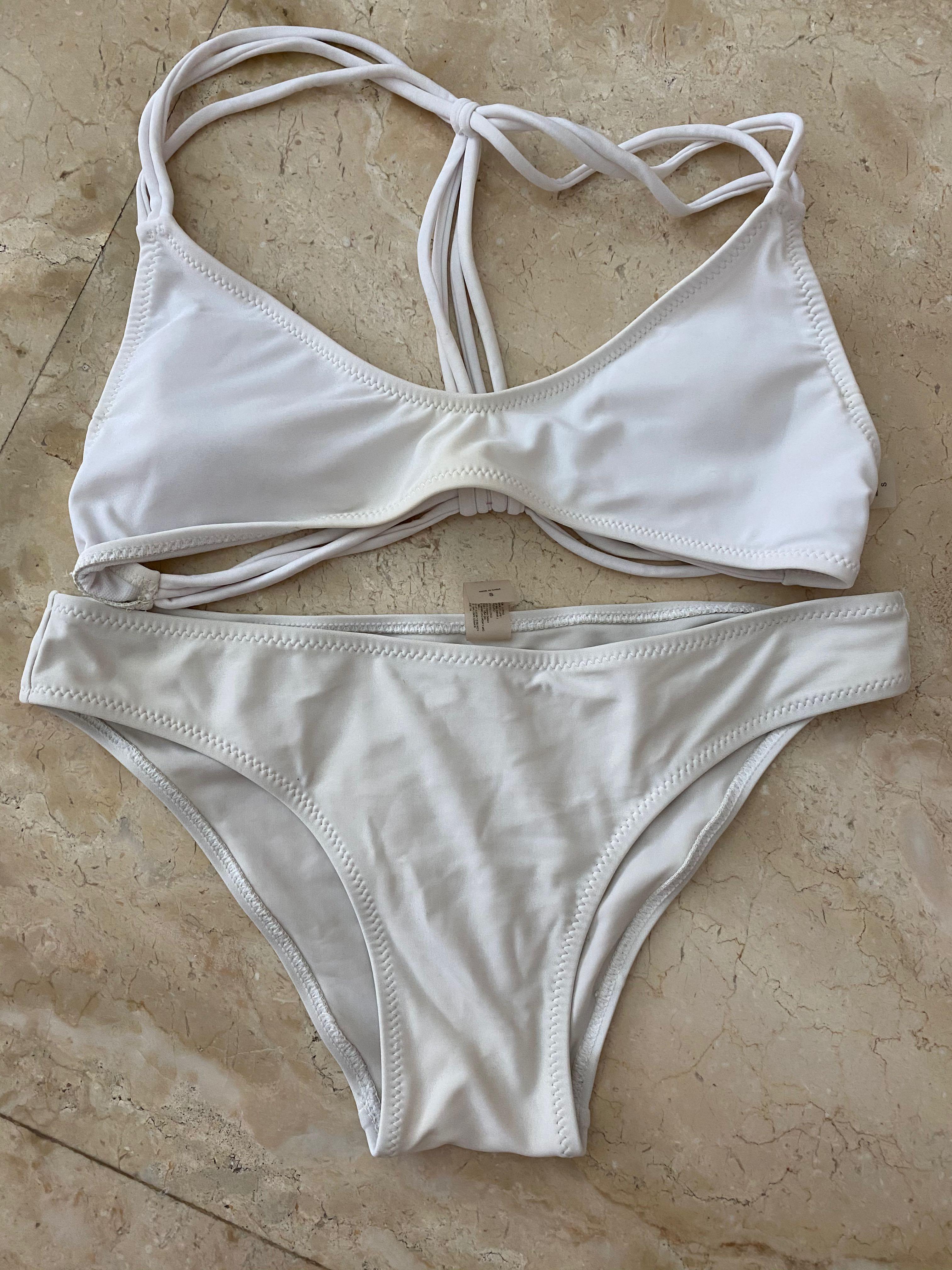 white bikini set, Women's Fashion, Swimwear, Bikinis & Swimsuits on ...