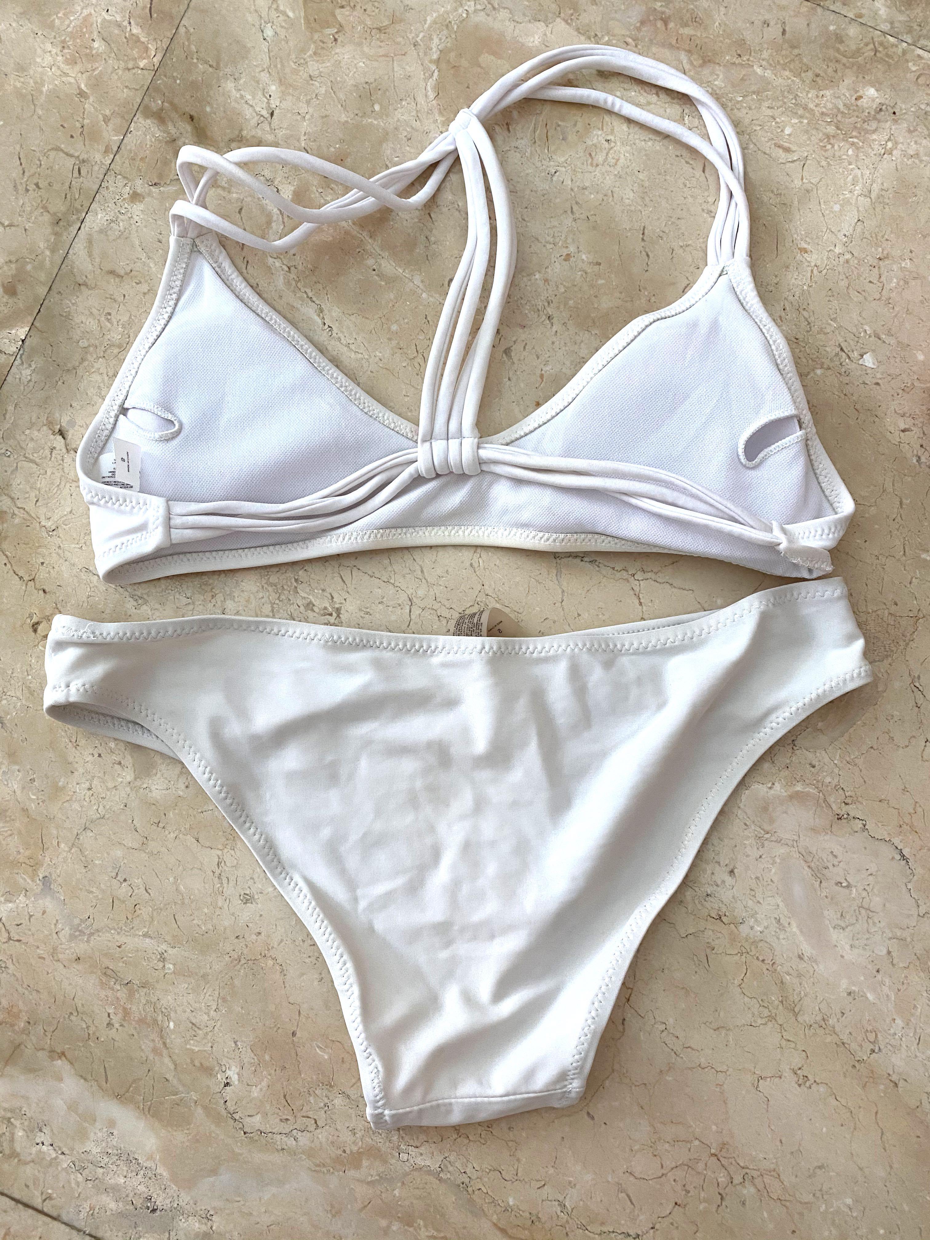 white bikini set, Women's Fashion, Swimwear, Bikinis & Swimsuits on ...