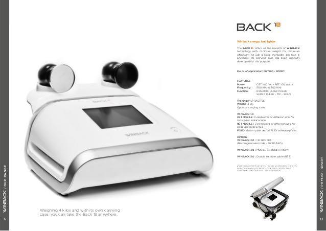 WINBACK Tecartherapy Unit / Radiofrequency / Pain relief / Reduce ...