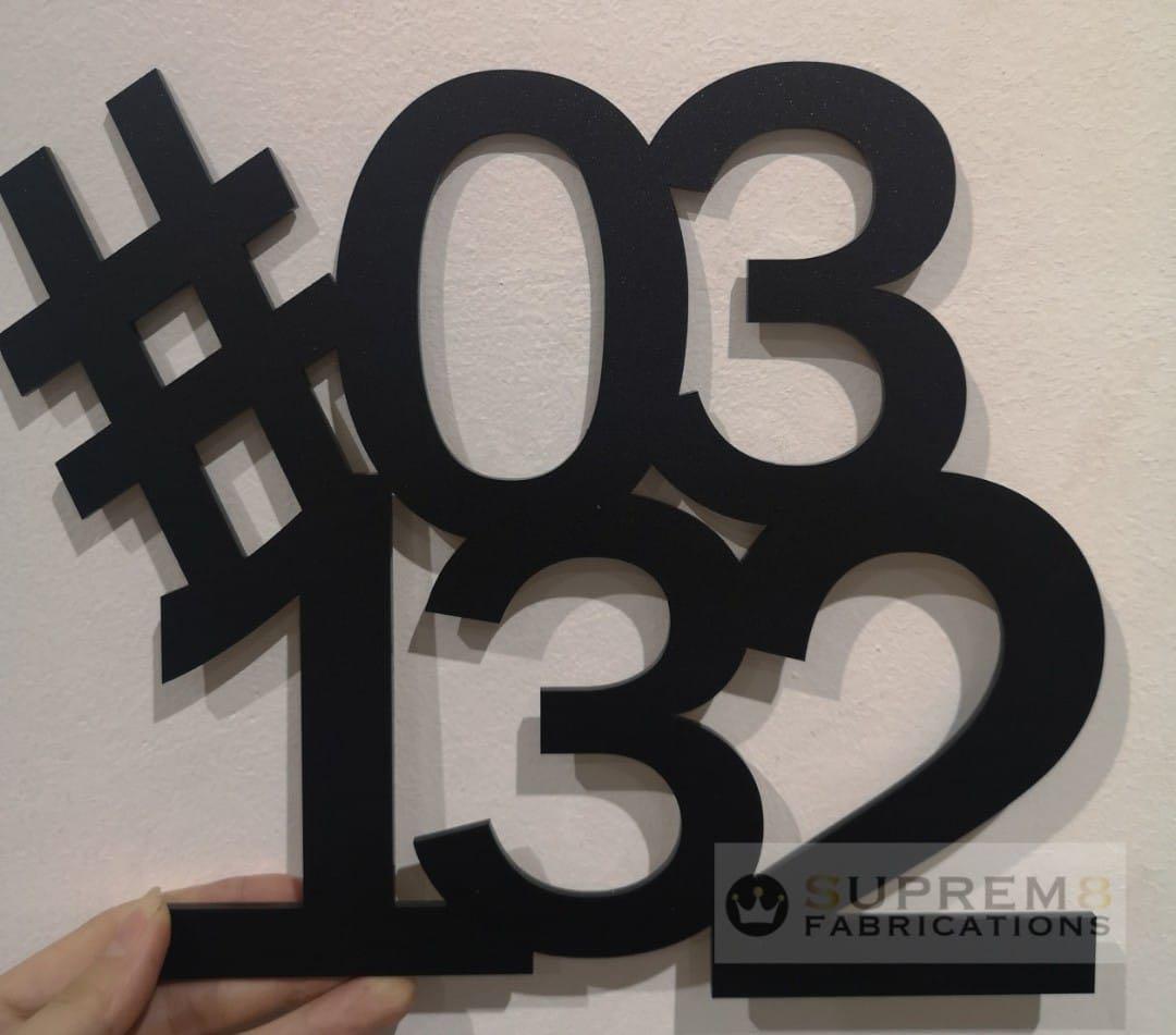 Acrylic unit number signage, Hobbies & Toys, Stationery & Craft, Art ...