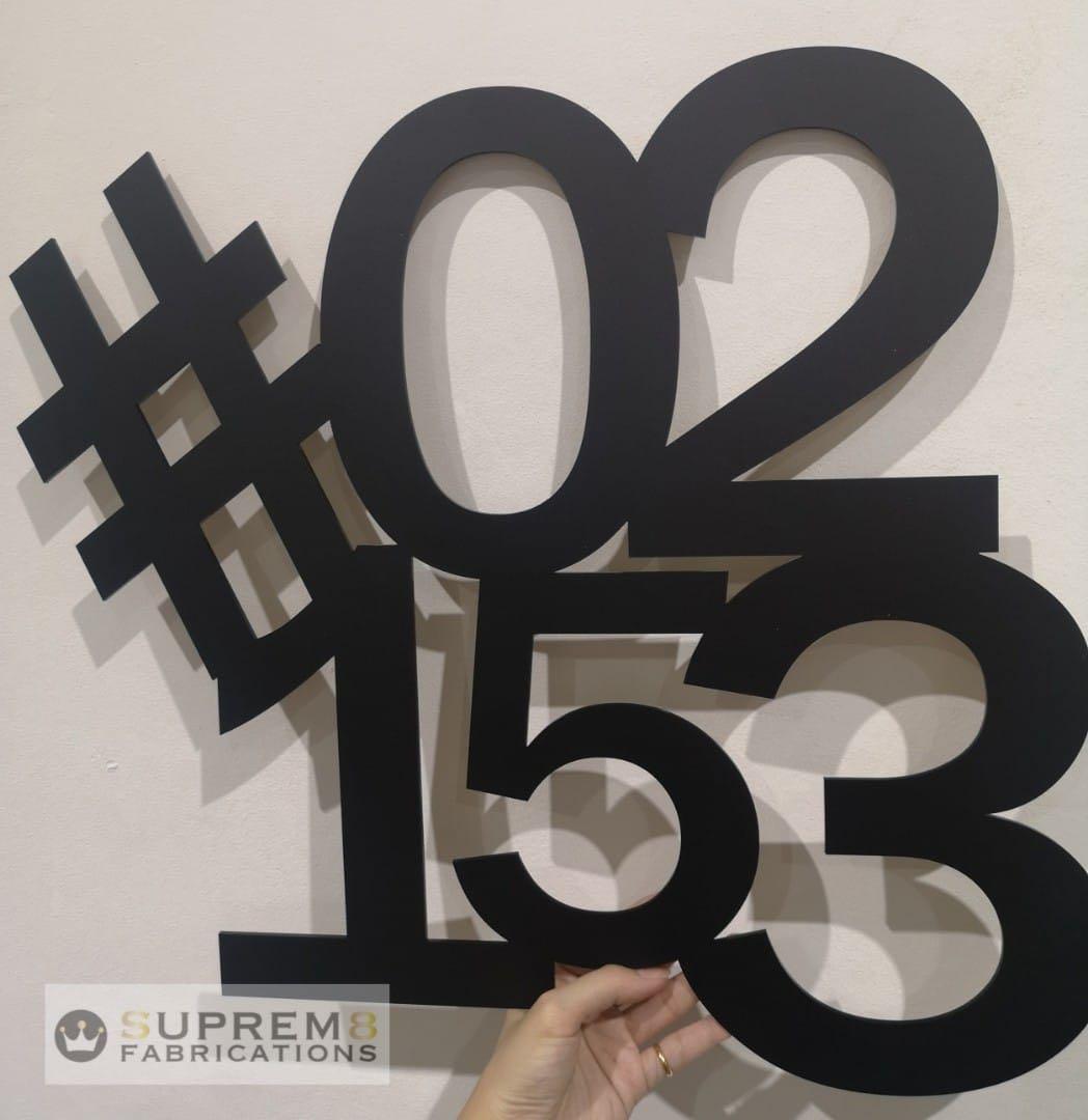 Acrylic unit number signage, Hobbies & Toys, Stationery & Craft, Art ...