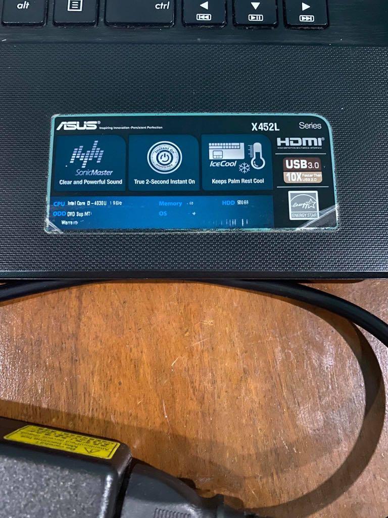 Asus X452L Laptop, Computers & Tech, Laptops & Notebooks on Carousell