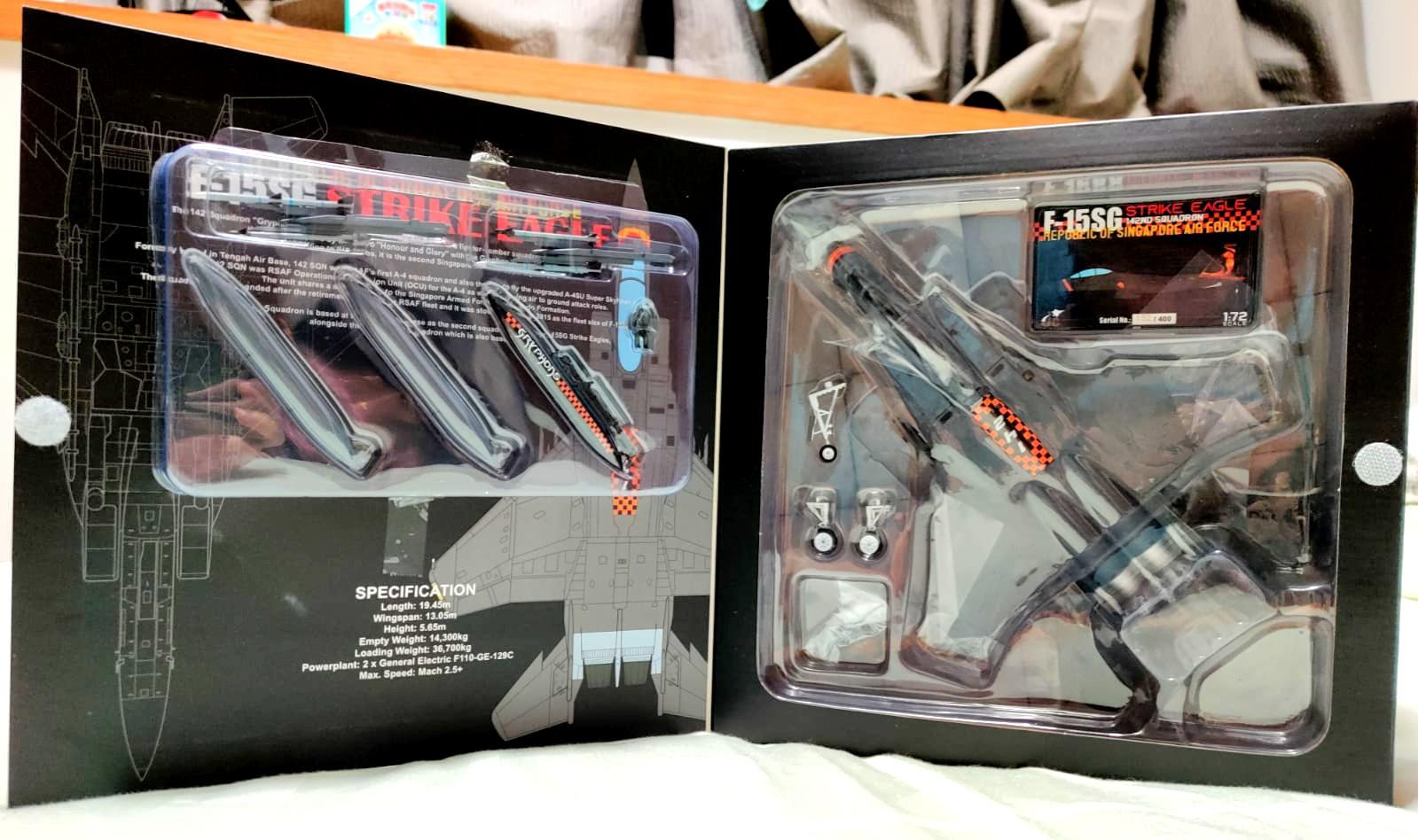 Die Cast RSAF F-15SG 142 SQN "Mighty Gryphons" w/o stand Scale 1:72 ...