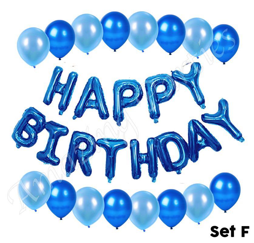 Happy Birthday Foil & Latex Balloon Set, Design & Craft, Others on ...