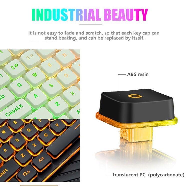 Hot Keyboard 104 Keycaps Wired Game Keyboard Computer Keyboard Game ...