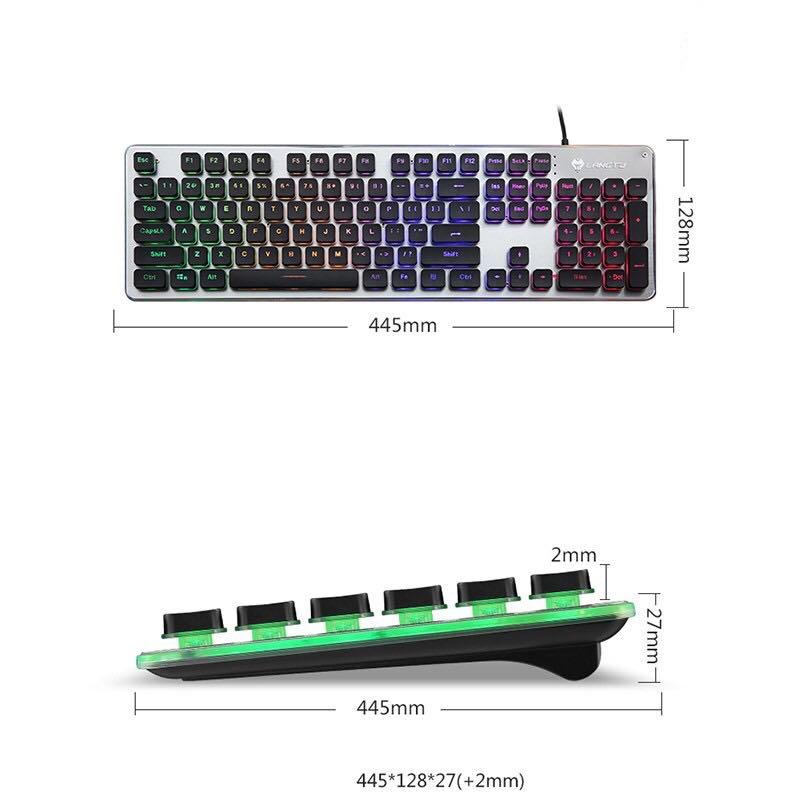 Hot Keyboard 104 Keycaps Wired Game Keyboard Computer Keyboard Game ...