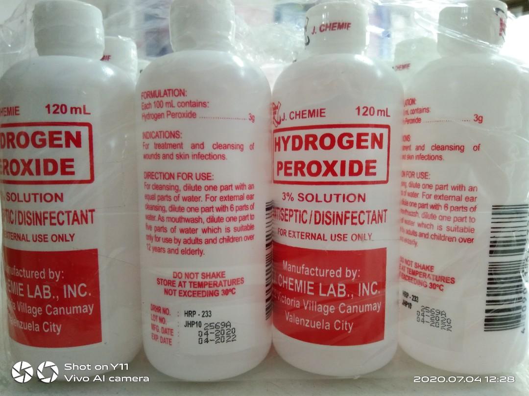 Hydrogen peroxide antiseptic/disinfectant, Health & Nutrition, Medical ...