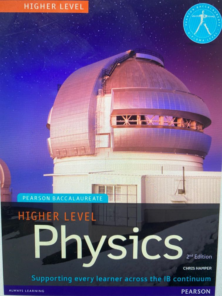 IB higher level HL physics pearson second edition textbook by chris ...