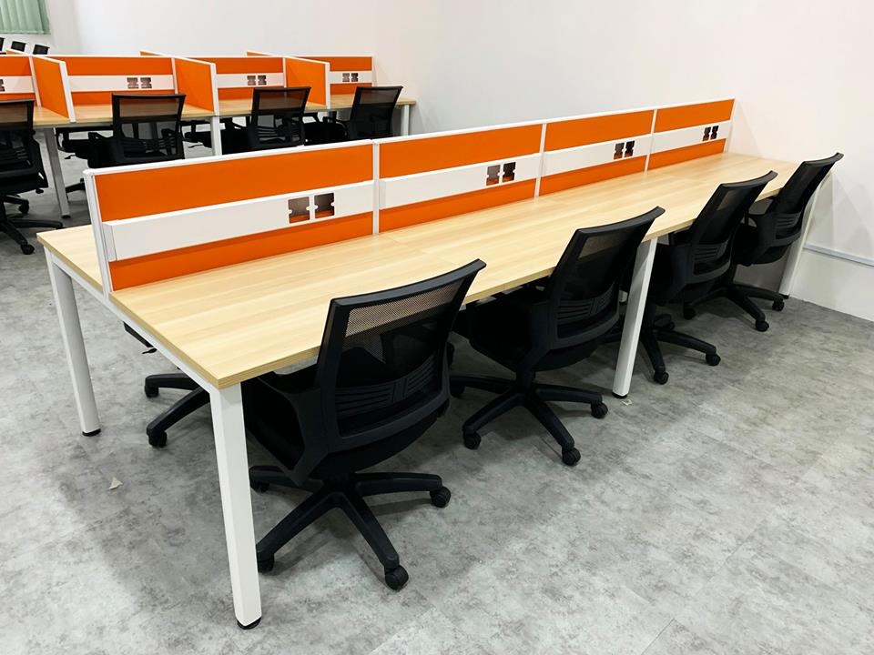Linear Workstation with Panel Divider, Furniture & Home Living ...