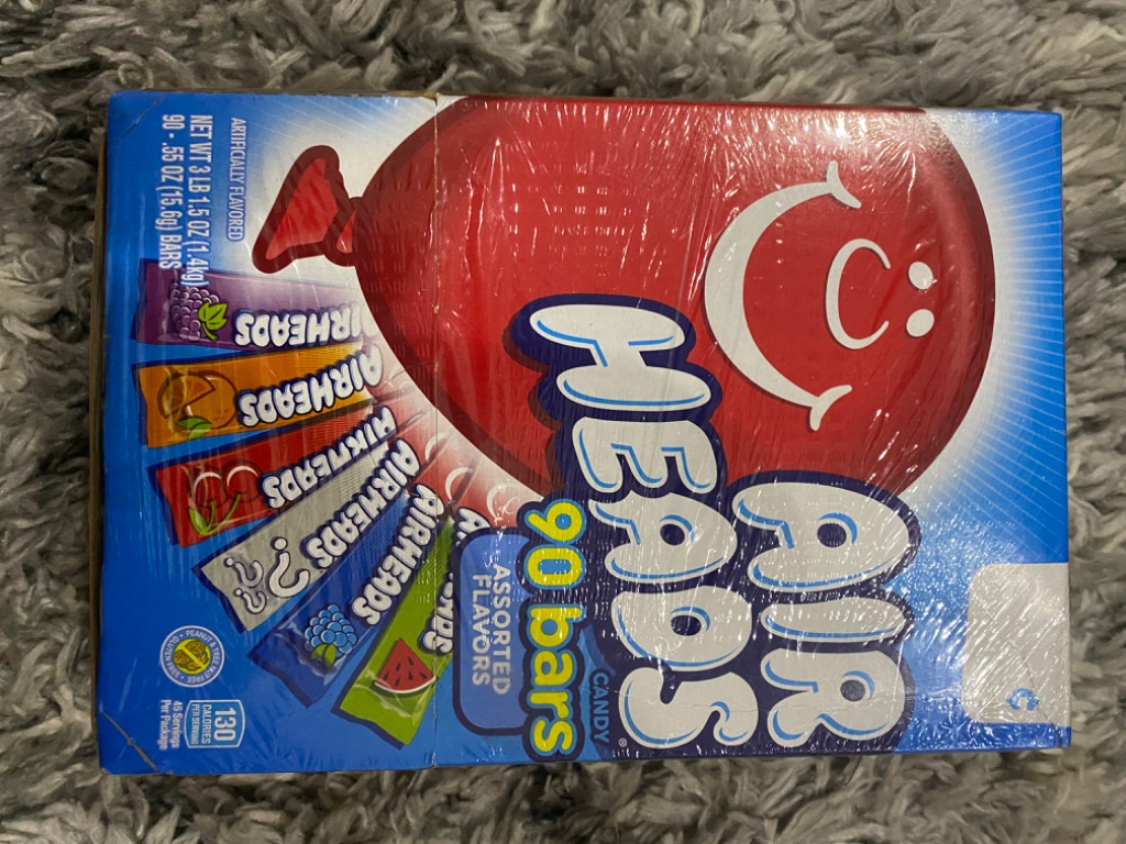NEW! AIRHEADS CHEWY CANDY VARIETY PACK 90 count, Food & Drinks ...