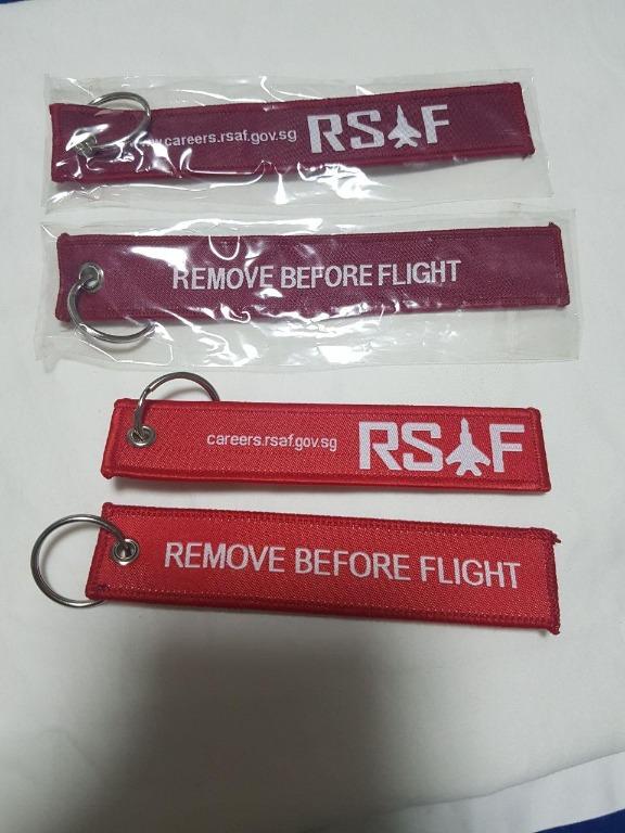 RSAF Aviation Airplane Tag Keychain Remove Before Flight F-16 Fighter ...