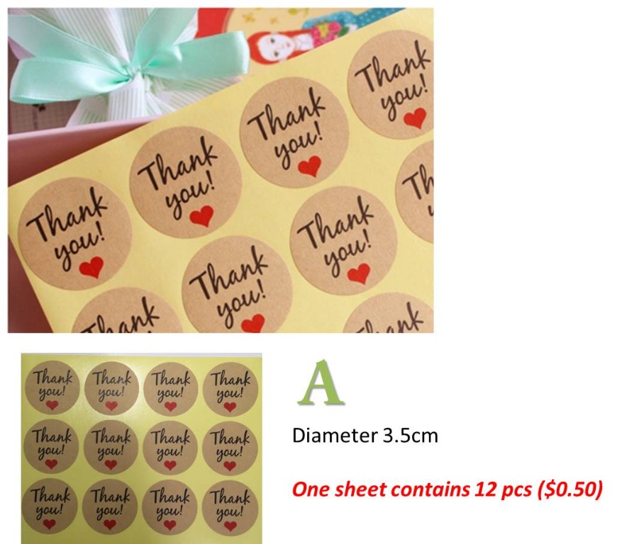 Stickers #thank you sticker #thank you, Hobbies & Toys, Stationery ...